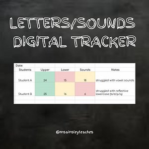 Letter and Sound Data Tracker | Google Sheets