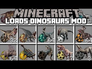 Minecraft LOADS OF DINOSAURS MOD / DANGEROUS T-REX and INDORAPTOP JURASSIC PARK !! Minecraft Mods