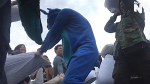 423K views · 9.2K reactions | Cities all over the world hosted huge pillow fights to celebrate International Pillow Fight Day | NowThis | Facebook