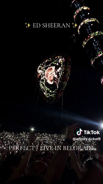 PERFECT live in belgrade 🤍 @Ed Sheeran @efinity.tickets | @teddysphotos | @livehoneycomblive.rs | @skymusic.production #edsheeran #usce #edsheeranbeograd #edsheerankoncert #efinity