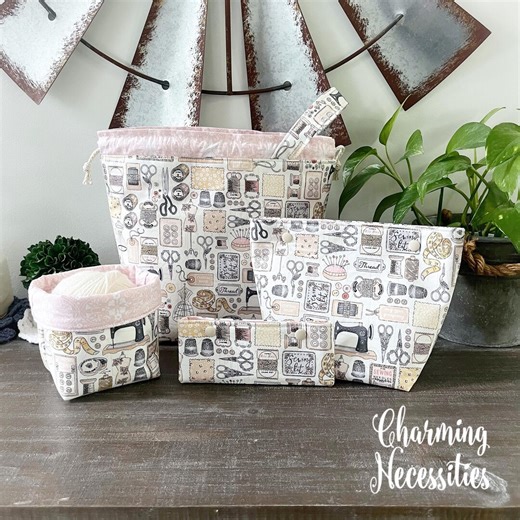 Knitting Project Bag Collection, Atelier Notions, Large Drawstring Yarn Cozy DPN Case, Gifts for Knitters Yarn Organizer - Etsy