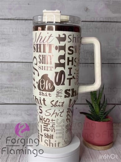 Sometimes, you just need a cup that says it all—literally. Our Sh!t Cup tumbler features a seamless design made up entirely of the word “sh!t” in various fonts, making it the perfect conversation starter (or just an honest statement piece). Choose from two hilarious options: Chocolate with Gold Metal Base – A rich, bold design where the engraved lettering shines in gold.Cream with Gold Metal Base (Oops Edition) – Same design, but with one accidental “f*ck” snuck in among all the “sh!t” for an ex