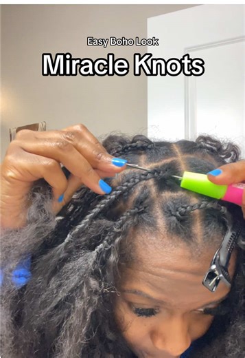 These Miracle Knots might Literally be the easiest style in life! #miracleknots #bohobraids #protectivestyles