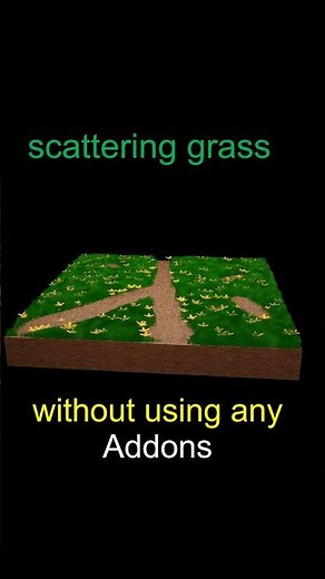 scattering without addons #blender #blender3d #blendergrass #blendernature #blenderscattering