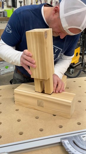 Dustin Mitchell on Instagram: "Interlocking mortise and tenon joints #woodwork #maker #tools"