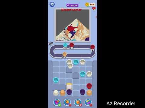 Color flow Art puzzle level 206 walkthrough solution 