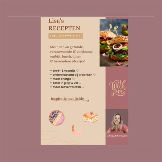 Lisa Kampshof on Instagram: "60+ heerlijke & makkelijke recepten ✔️ ontbijt ideeën die verzadigen ✔️ lunches die je energie geven ✔️ avondmaaltijden voor het hele gezin ✔️ gezonde tussendoortjes ✔️ verantwoorde sauzen & dressings ✔️ slimme snacks voor cravings ✔️ handige tips Kijk in mijn bio voor de link naar de gratis recepten Enjoy 🤩"