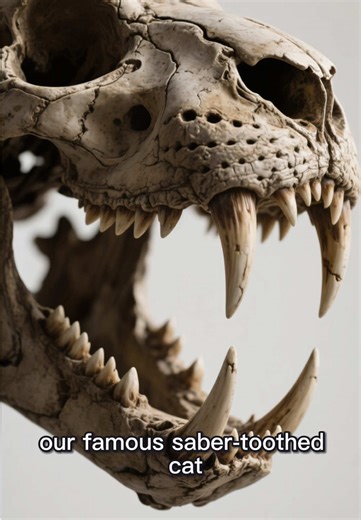 The Cat With 12-Inch Canines! Saber teeth could stab like daggers. #Smilodon #SaberTooth #IceAge #FYP #CapCut