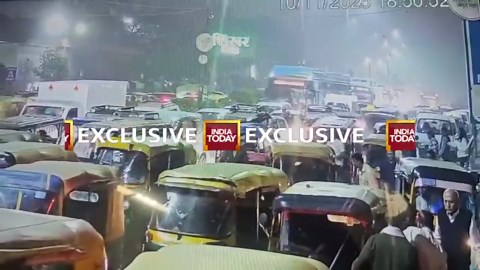 Loud noise, then street lights go out: New video shows impact of Delhi explosion