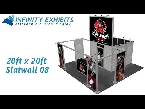 20ft x 20ft Slatwall Display 08 - Infinity Exhibits