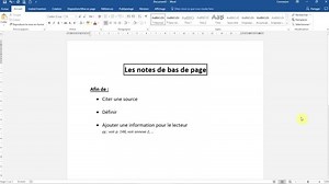 Les notes de bas de page [Cours Word 2016]   Comment citer ses sources ?