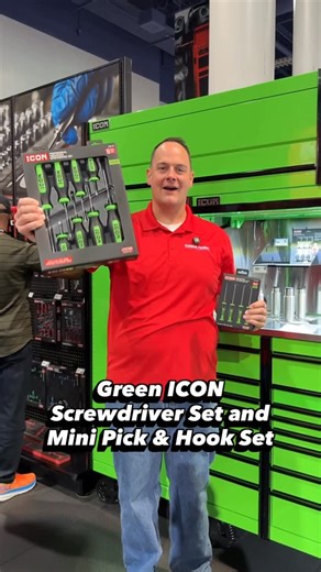 Harbor Freight on Instagram: "ICON is adding GREEN! Check out these new screwdrivers and mini pick & hook set. Should we make more green ICON tools? #SEMA #HarborFreight #ICON #GreenTools"