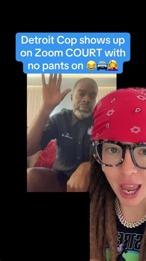 Detroit cop shows up on Zoom court without pants on 🤦‍♀️😂 #detroitcop #detroitcoppants #detroitcopzoom | Jessica Golich