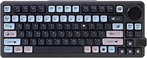 GK GAMAKAY LK75 75% Gasket Mechanical Keyboard with 2 in 1 TFT Smart Display&Knob, Bluetooth 5.0/2.4GHz/USB-C Wired MDA Profile Keycaps 83 Keys RGB Hot Swap Gaming Keyboard (Mercury Swicth)