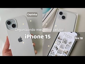 ☁️ organizando meu iPhone 15 para 2026 🤍Meu novo celular | iOS 18