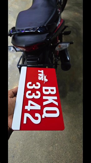 Customized Bike Number Plate @myONE Printers Nintavur #Nintavur #Stickers #number #plate