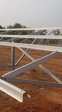 Solar Structure Installation With Ground Mounted Solar Project & Pile Foundation Casting