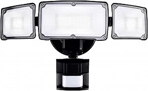 40W LED Security Lights Motion Sensor Light Outdoor, 180 Degree, 4000LM, 5000K, ETL Water Resistant, 3 Head Motion Detected Flood Light for Garage, Yard, Porch