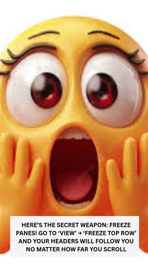 Stop Scrolling Madness! 🥴 Freeze Rows & Columns in Excel