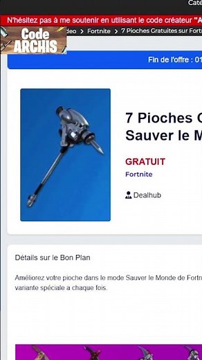 Nouveaux 7 Pioches GRATUITE sur Fortnite (Event Inédit) #shorts