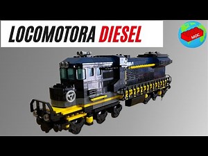Lego Train MOC: Diesel Locomotive / Lego Tren MOC: Locomotora Diésel - Speed Build