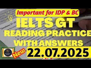IELTS Reading General Training Practice Test 2025 With Answers | General Reading Practice Test 2025
