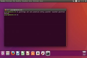 Come spostare il launcher lungo il bordo inferiore dello schermo