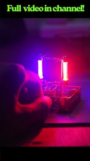 DIY Futuristic Lamp 💡 | LED + Glass Fuse + Copper Wire #diy #shorts #circuitsculpture
