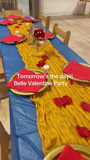 Beauty and the beast was one of my favorite Disney movies as a child! I just had to throw a Beauty and the Beast Valentine’s party here at Little Explorers Lab! Grab your tickets at littleexplorerslab.com and meet Belle tomorrow!!