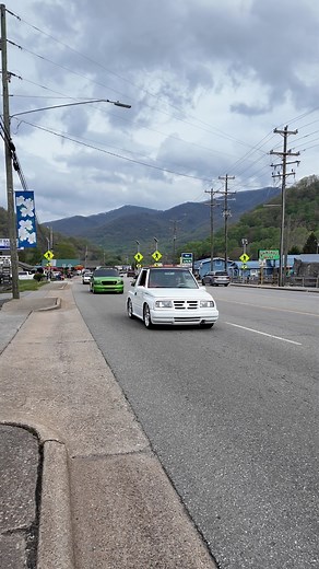 Nice Lineup of Custom Cars and Trucks Cruisin’ The Strip at Mini Truckin’ Nationals #sickslammedtrucks #baggedtrucks #customtrucks | SICK Slammed Trucks