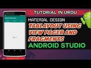 Material Design Tab Layout with View Pager and Fragments Android Studio Tutorial in Urdu | Arsl Tech