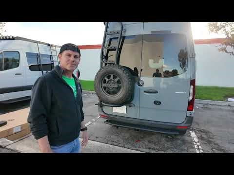 Matt talking about the Sprinter rear step and tire carrier
