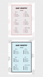 Minimalist Baby Registry Checklist Printable (PDF) - Etsy