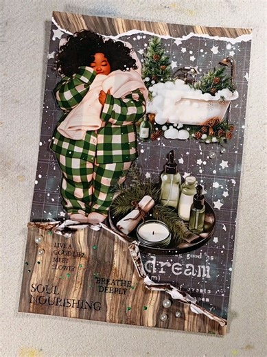 This is the first page from the January - collaboration from the lovely @Arts and crafts The theme is HOME ROOMS/ COZY PAGES. The beautiful tape from @Leila is absolutely cozy for this theme. What do you think? Follow for more ideas and inspiration! (Werbung unbezahlt) #mixedmedia#asmrjournaling#cozypages#homeroomspage#scrapbook