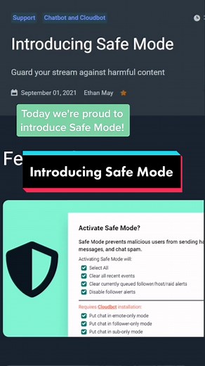 Safe mode prevents malicious users from sending hateful messages in your chat! #streamlabs #streamertips #fyp #foryou #streamlabsobs