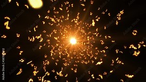 4K Music Musical symbols and notes, beat, Retro seamless VJ loop animation for music broadcast TV, night clubs, music videos, LED screens projectors, glamour and fashion events, funky and disco party. Stock Video