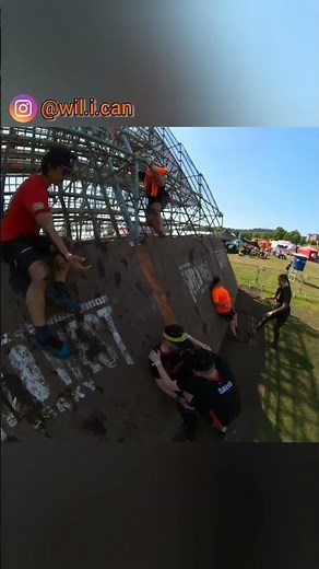 Mudderhorn - the tallest Tough Mudder obstacle - #toughmudder #obstaclecourse