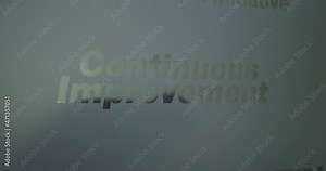 Continuous Improvement corporate glass door mission statement signage