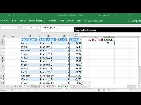 Subtotal function in Excel