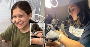 World's youngest professional tattoo artist, 12, has customers flocking from around the globe