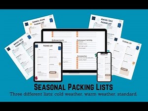 Free Printable Packing Lists (3 Seasonally Appropriate Options)