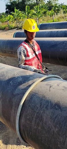 Holiday Testing of 3LPE Coating Pipe before Lowering