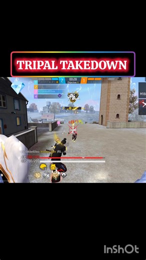 Tripal Takedown in Free Fire 😱 1v Squad Clutch