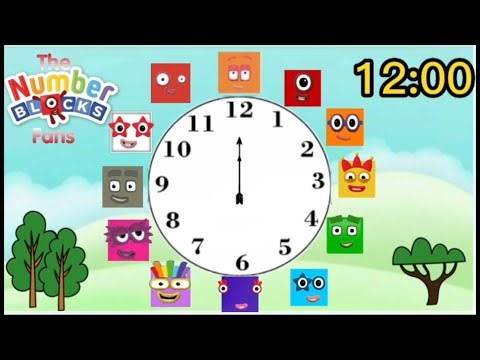 NUMBERBLOCKS | WHAT IS THE TIME? | PRACTICE TO READ AND TELL THE TIME | LEARN TO COUNT |hello george