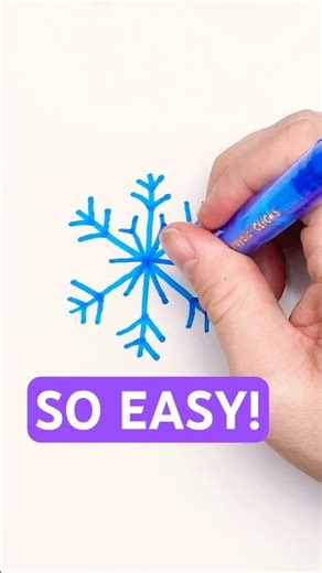 This Snowflake is Made From JUST Lines & V’s ❄️ (So Easy!)