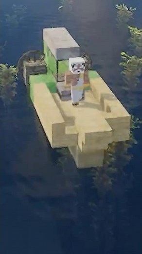 This Redstone Motor Boat Actually Sails by Itself #minecraft #minecrafttutorial