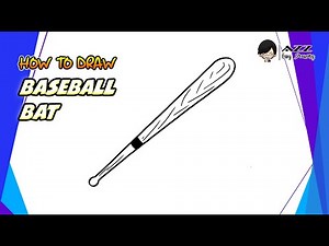 How to draw Baseball Bat step by step