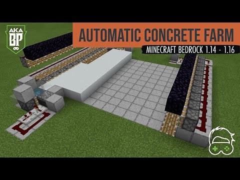 Automatic Concrete Farm | Minecraft Bedrock | 1.14 - 1.16