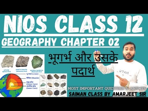Nios Class 12th Geography (316) Chapter 2 (भूगर्भ और उसके पदार्थ)