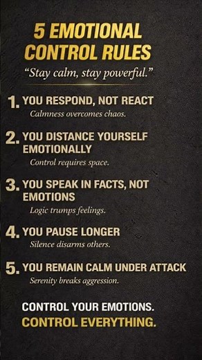 5 Emotional Control Rules That Make You Untouchable